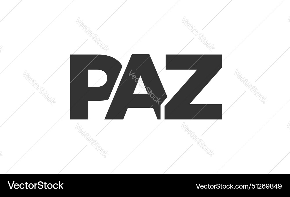 Paz logo design template with strong and modern Vector Image