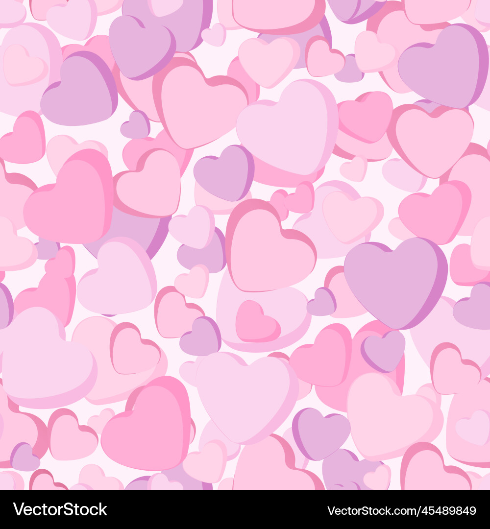 Pink Pastel Hearts Geometric Pattern Royalty Free Vector