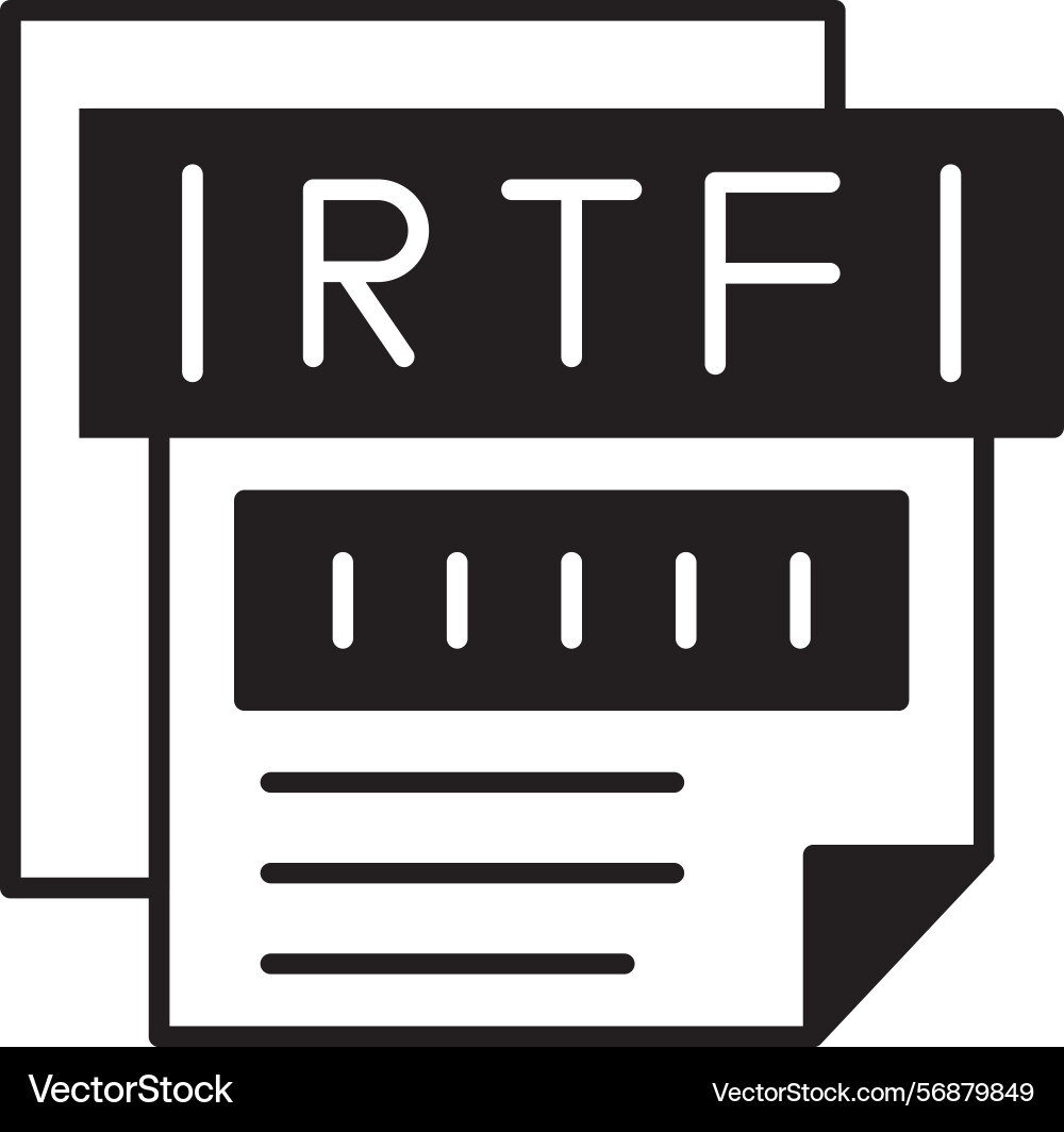 Rtf icon Royalty Free Vector Image - VectorStock