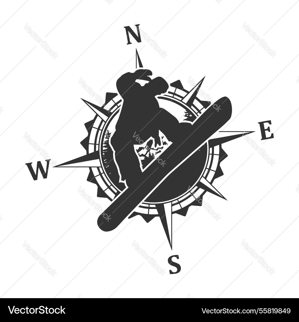 Snowboarding clip art design Royalty Free Vector Image