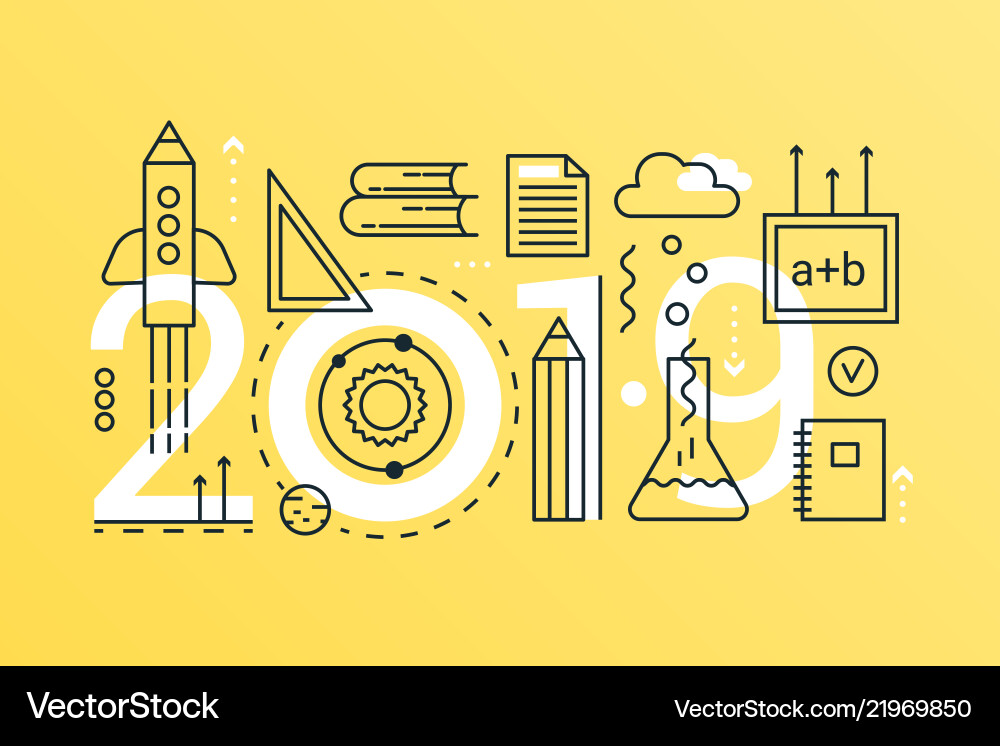 Back to School Word Composition Royalty Free Vector Image