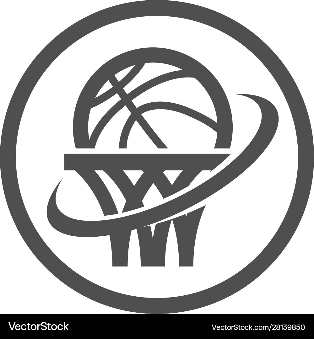 Basketball net logo icon Royalty Free Vector Image