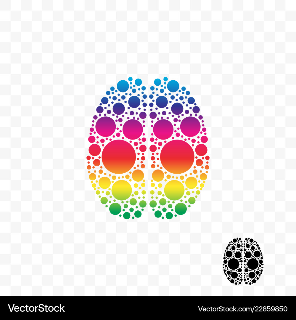 Brain smart logic mind idea logo Royalty Free Vector Image
