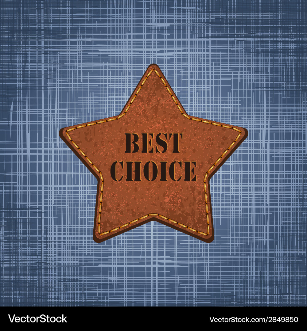 Denim Texture with Leather Patch Royalty Free Vector Image