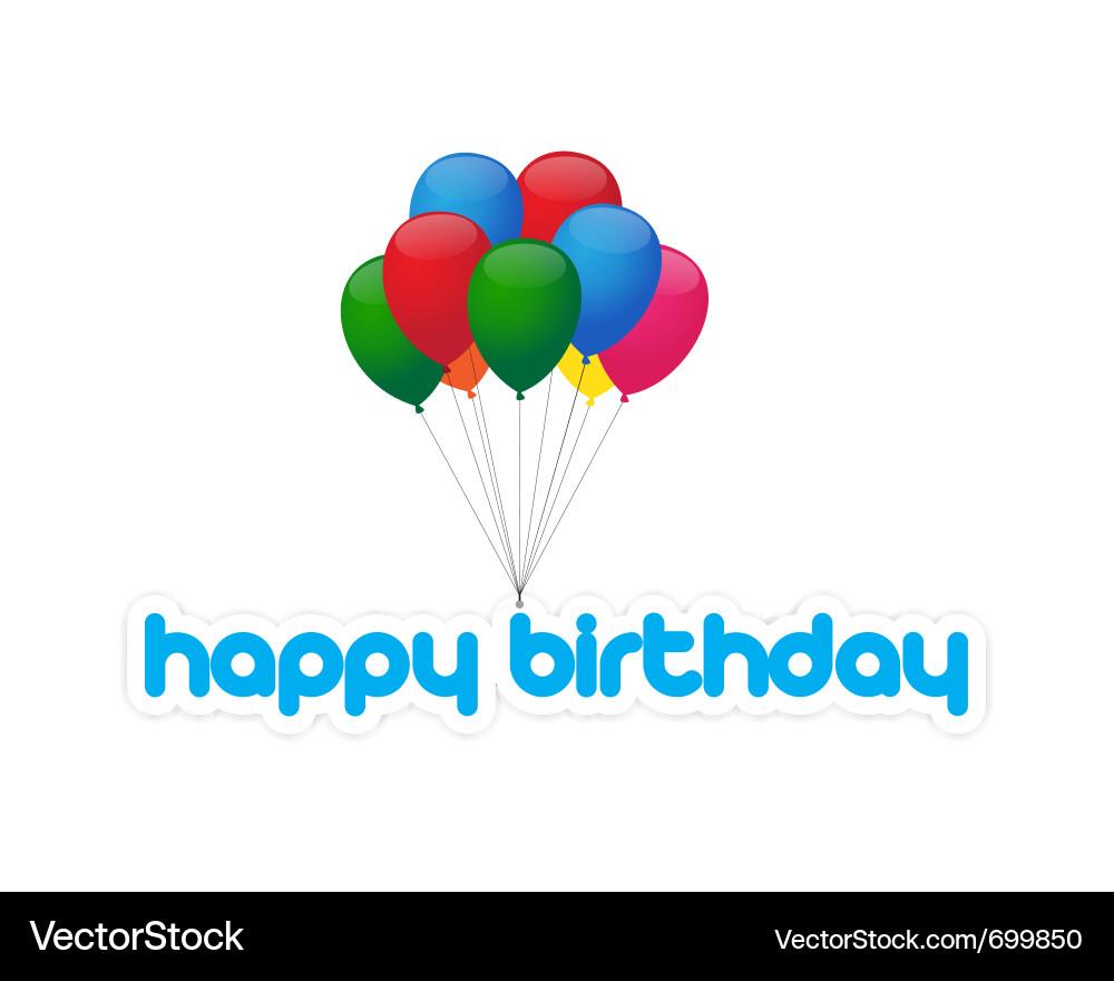 Happy birthday balloons Royalty Free Vector Image