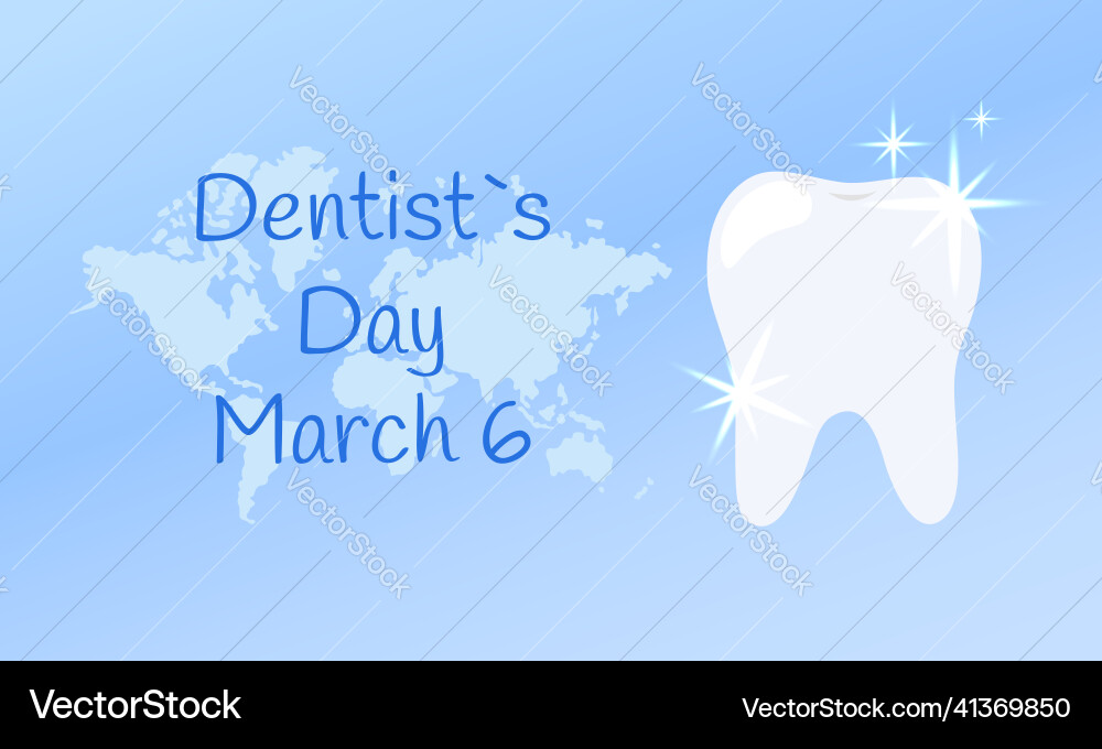International dentist day march 6 professional Vector Image