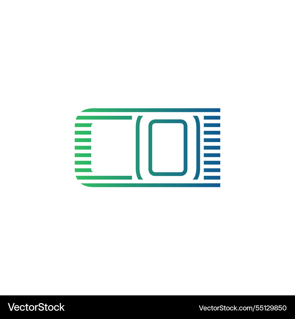 Modern coi logo design letter minimalist Vector Image