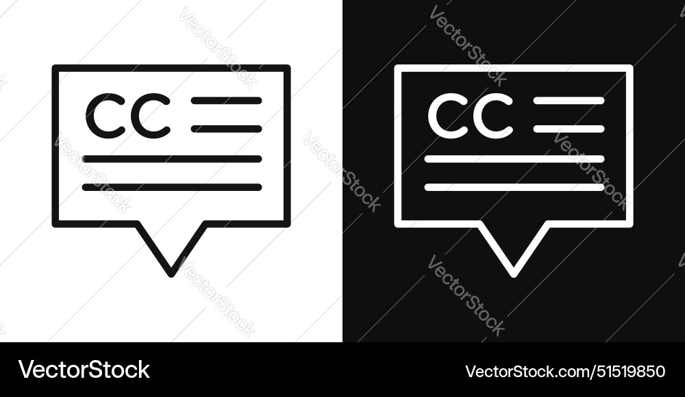 Subtitles icon Royalty Free Vector Image - VectorStock