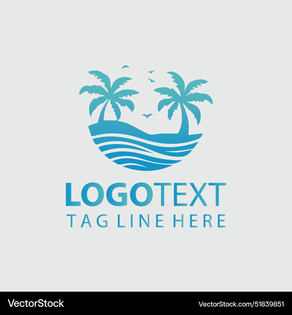 Beach logo Royalty Free Vector Image - VectorStock
