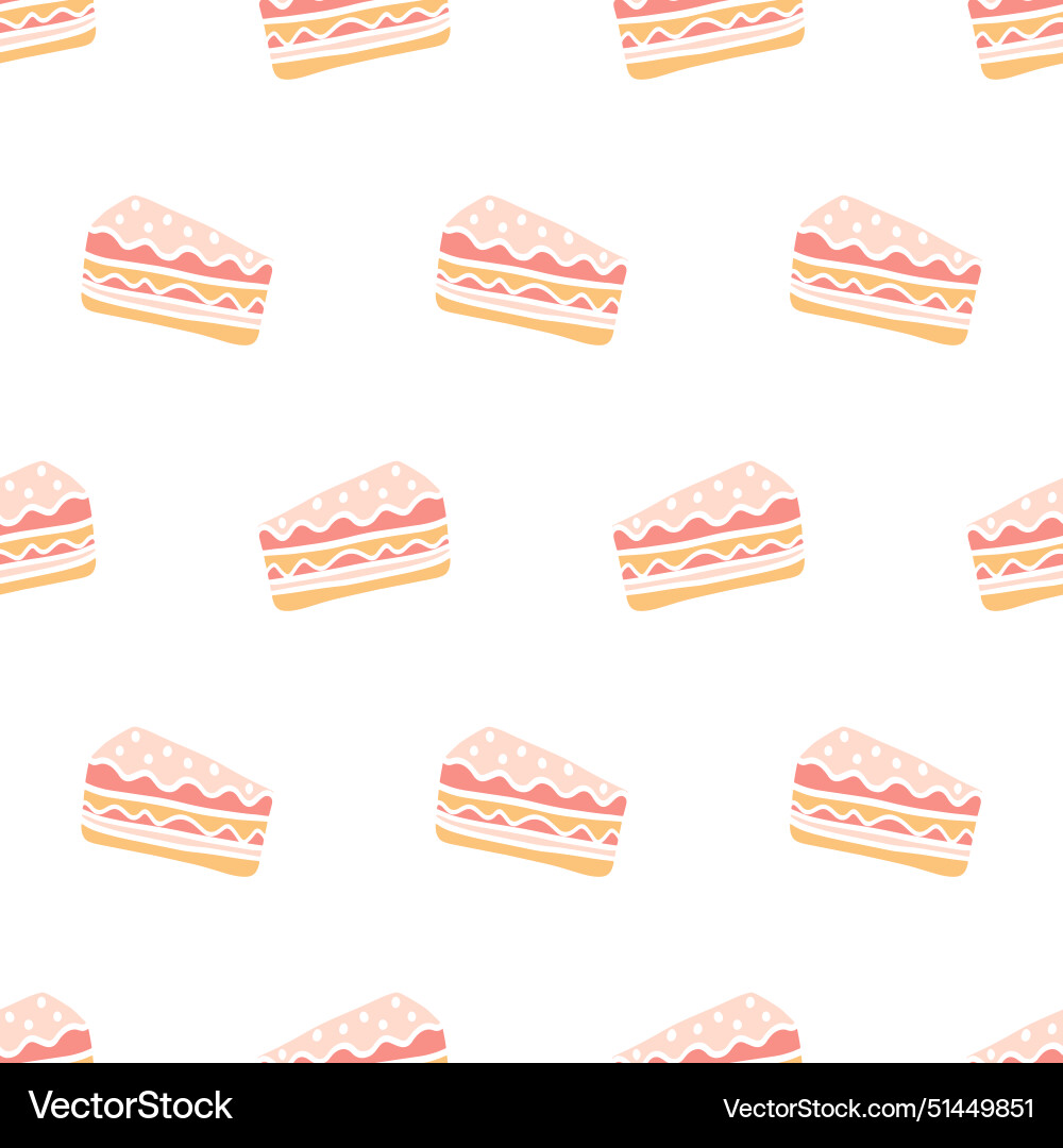 Cakes pies sweet bakery seamless pattern Vector Image