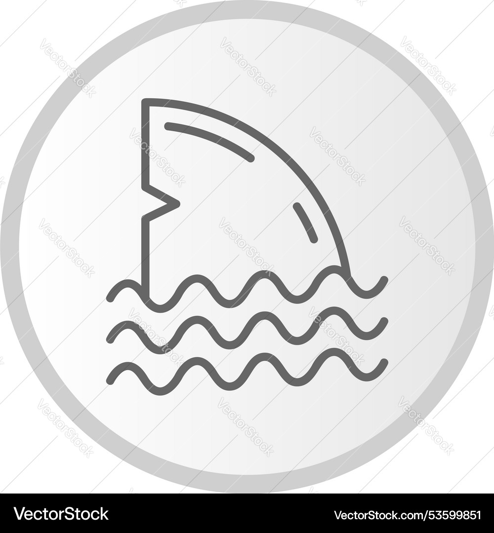 Fin line circle grey icon Royalty Free Vector Image