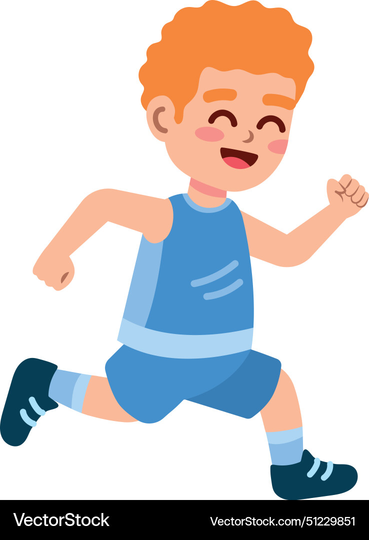 Runner boy cartoon Royalty Free Vector Image - VectorStock