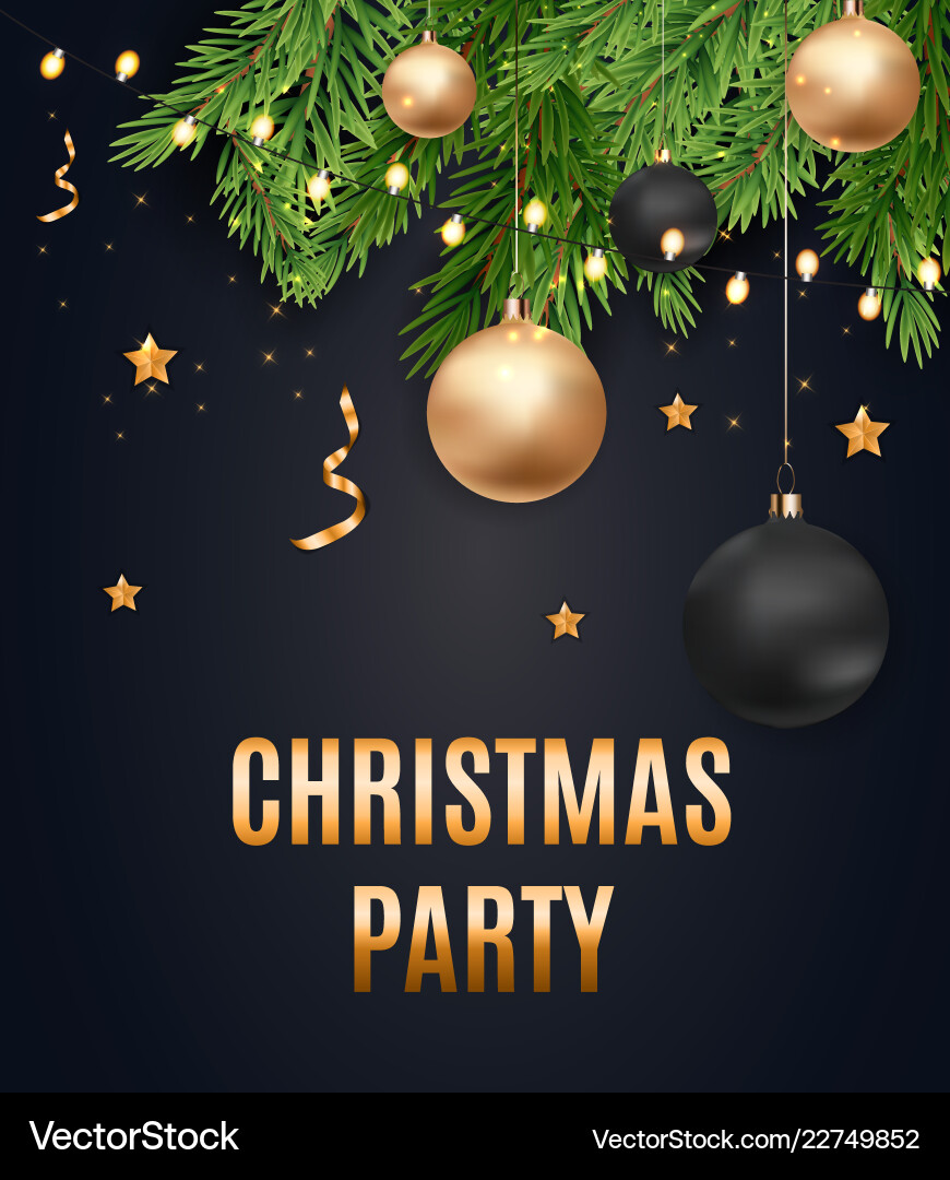 Christmas party background Royalty Free Vector Image
