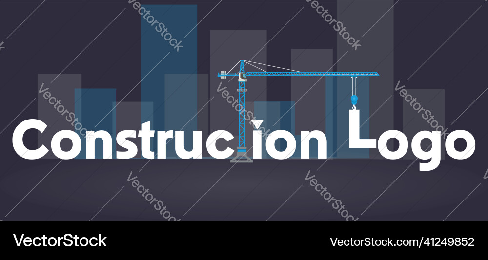 Construction logo Royalty Free Vector Image - VectorStock