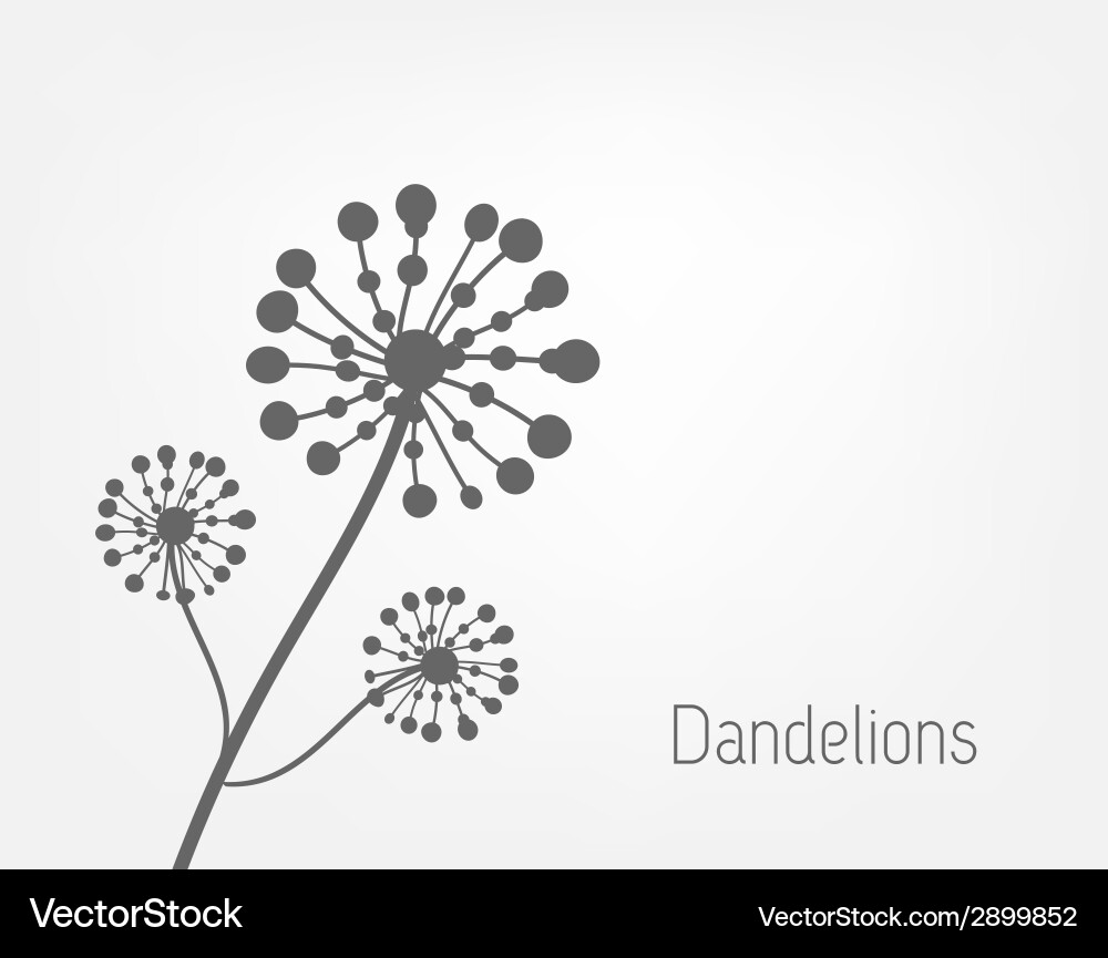 Dandelions background Royalty Free Vector Image