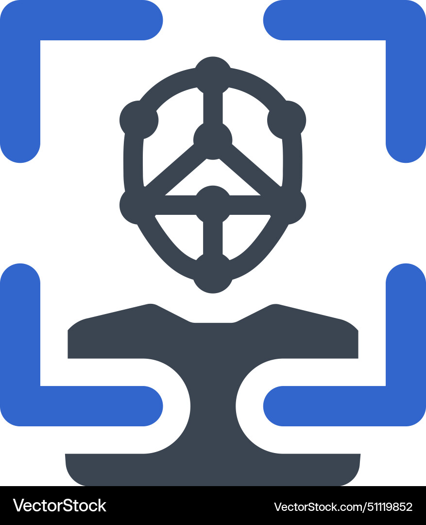 Face recognition icon Royalty Free Vector Image
