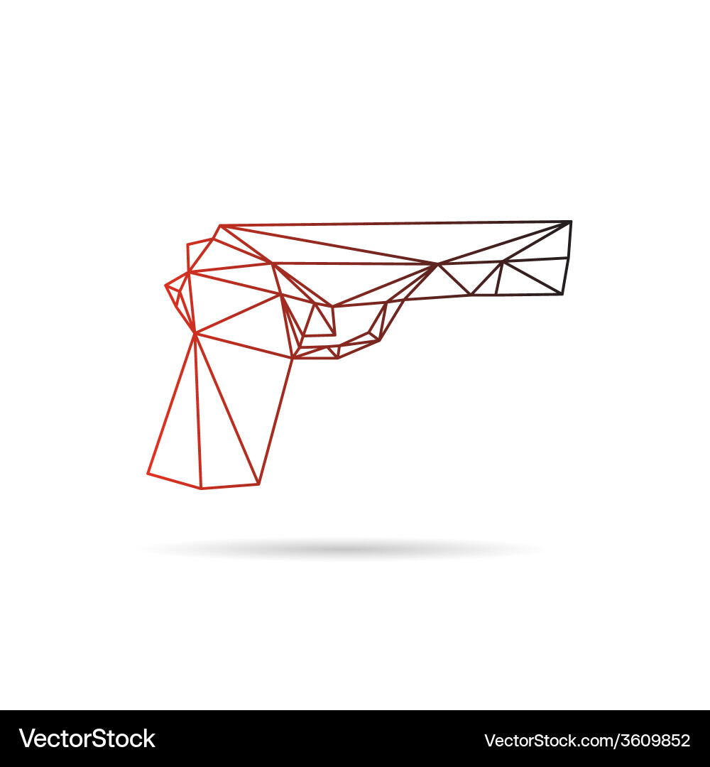 Geometric Gun Silhouette Royalty Free Vector Image