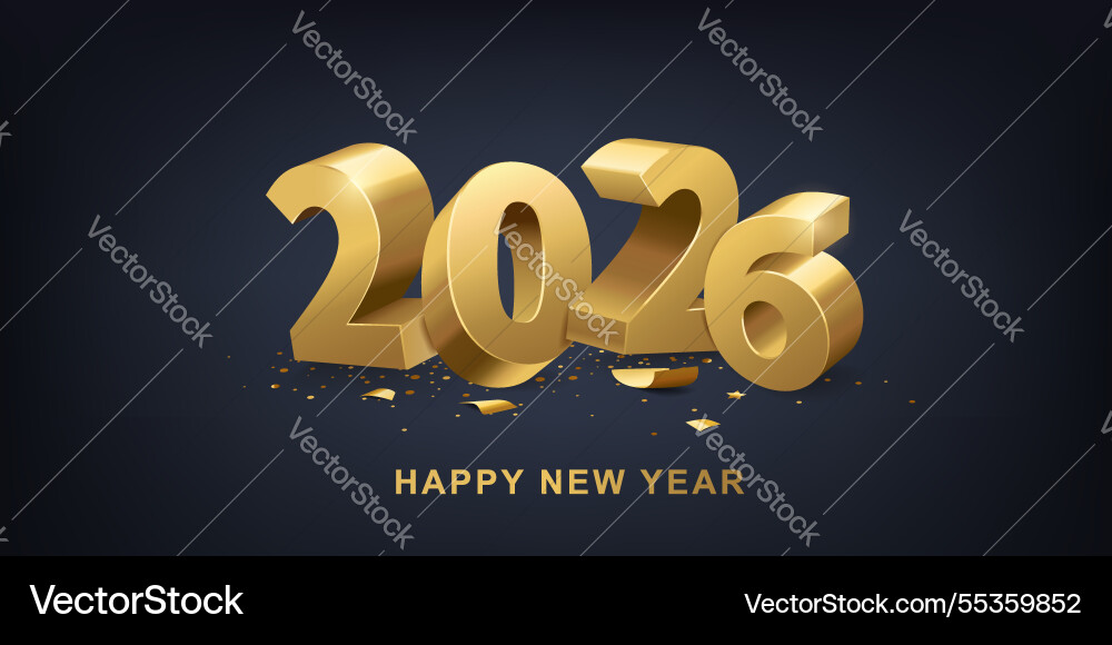 Happy new year 2026 Royalty Free Vector Image - VectorStock