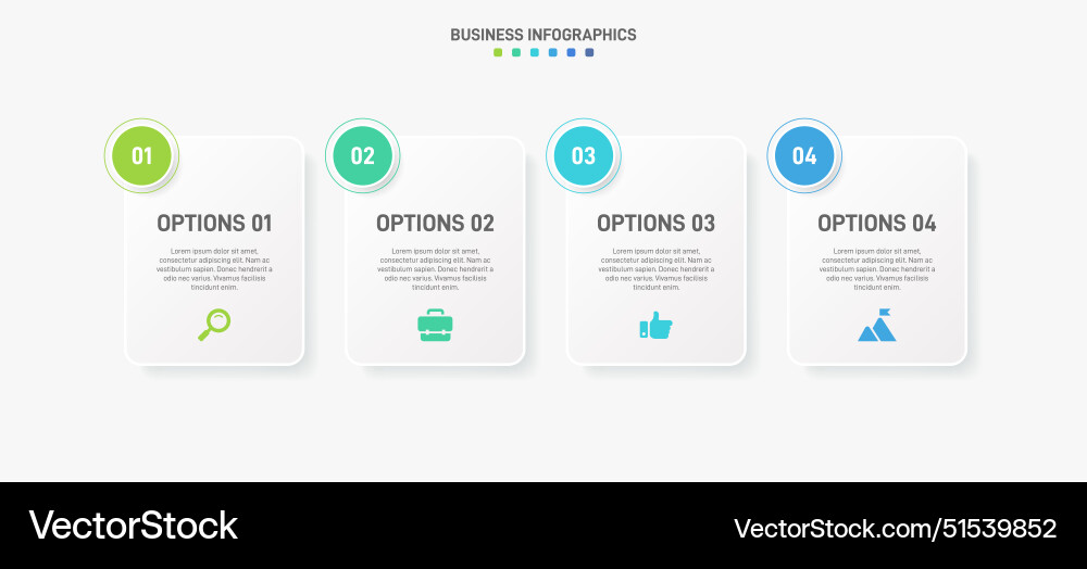 Horizontal progress bar featuring 4 arrow-shaped Vector Image