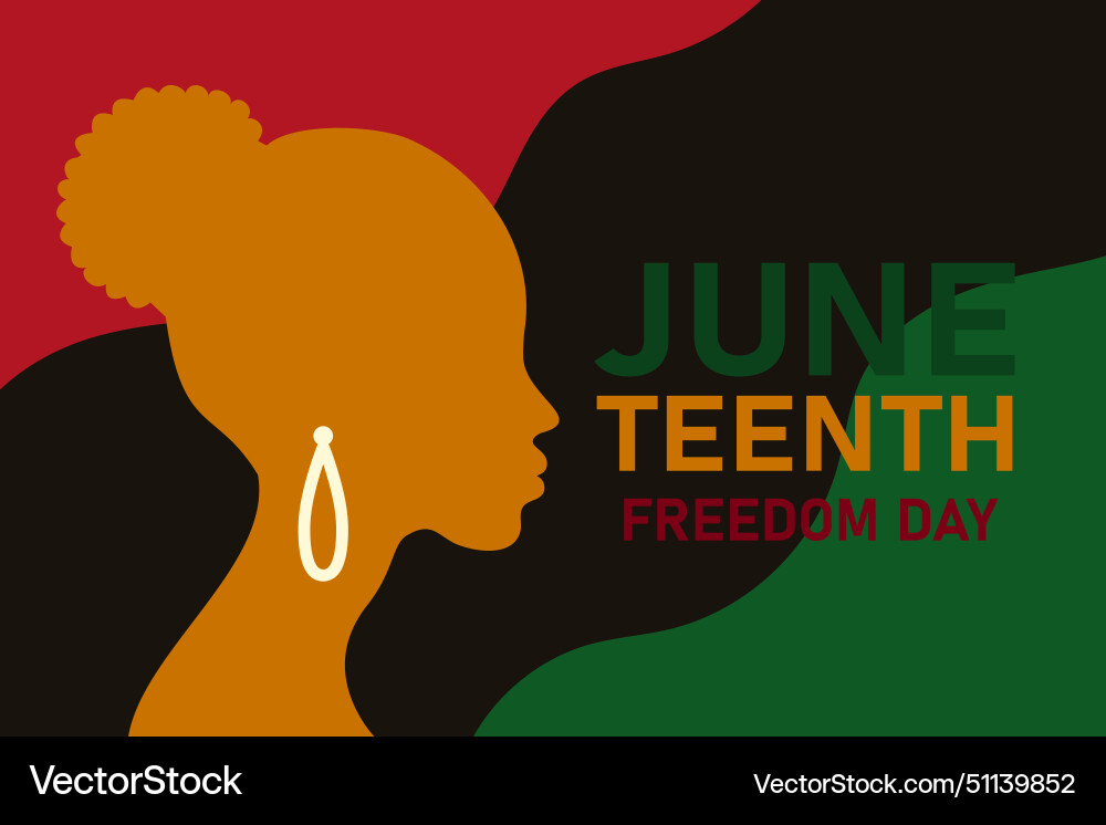 Juneteenth independence day freedom Royalty Free Vector
