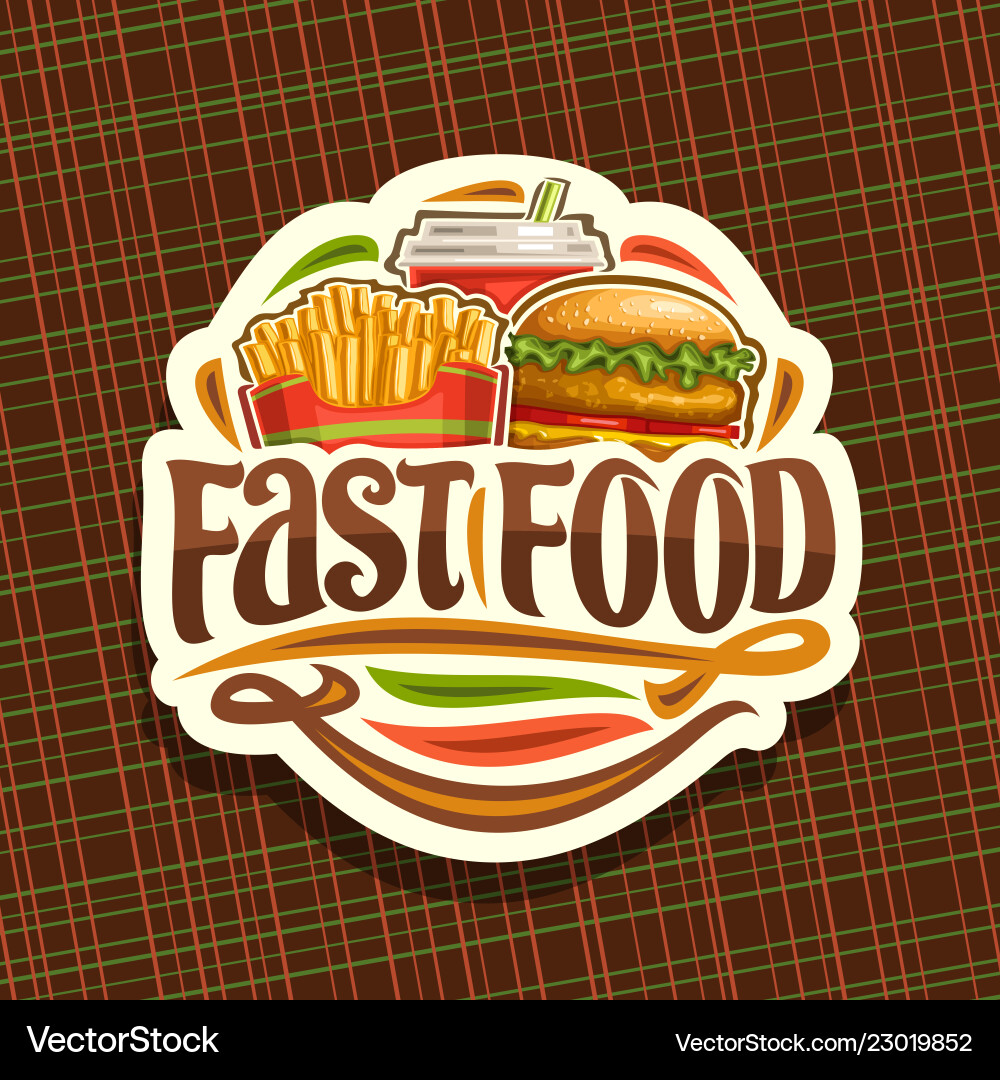 Logo for fast food Royalty Free Vector Image - VectorStock