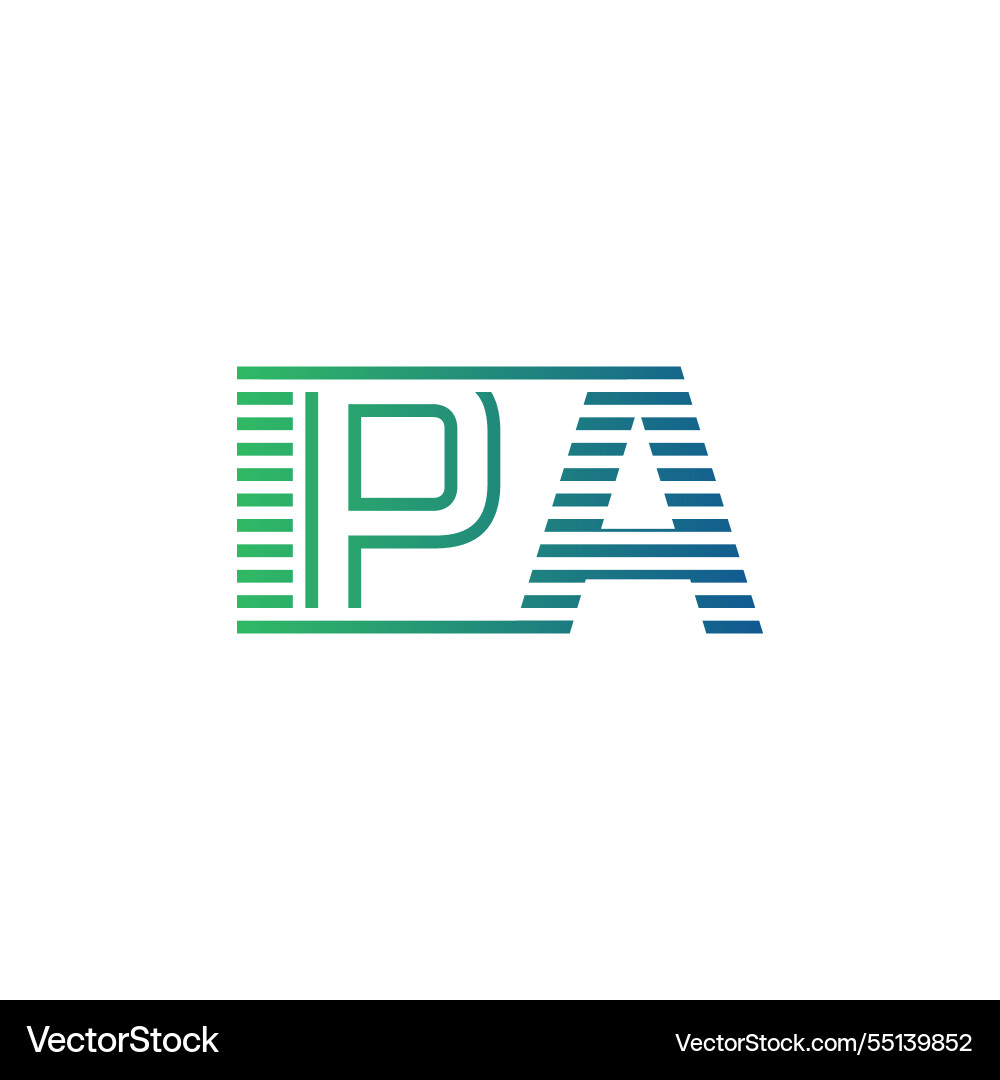 Modern ipa logo design letter minimalist Vector Image