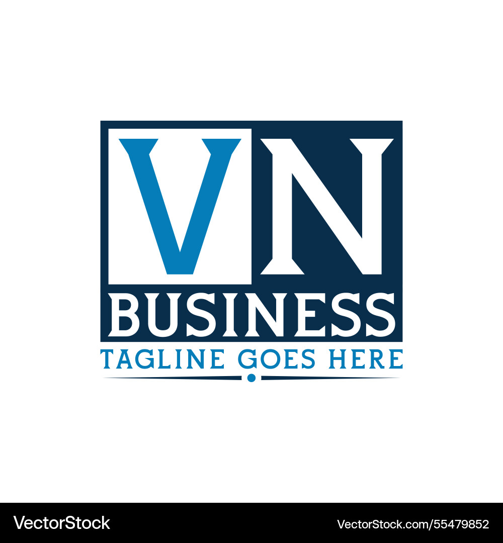 Vn logo letter business design Royalty Free Vector Image