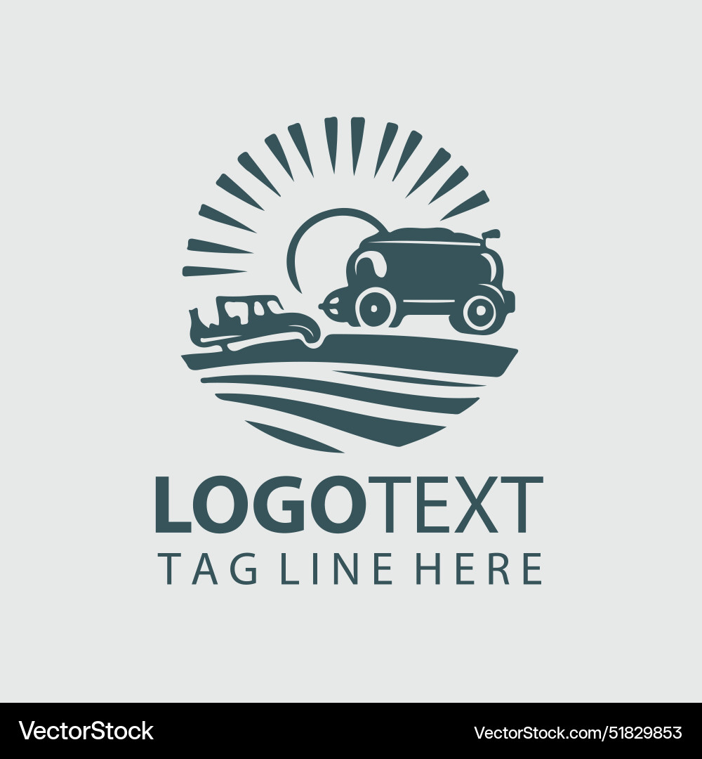 Farm view logo Royalty Free Vector Image - VectorStock