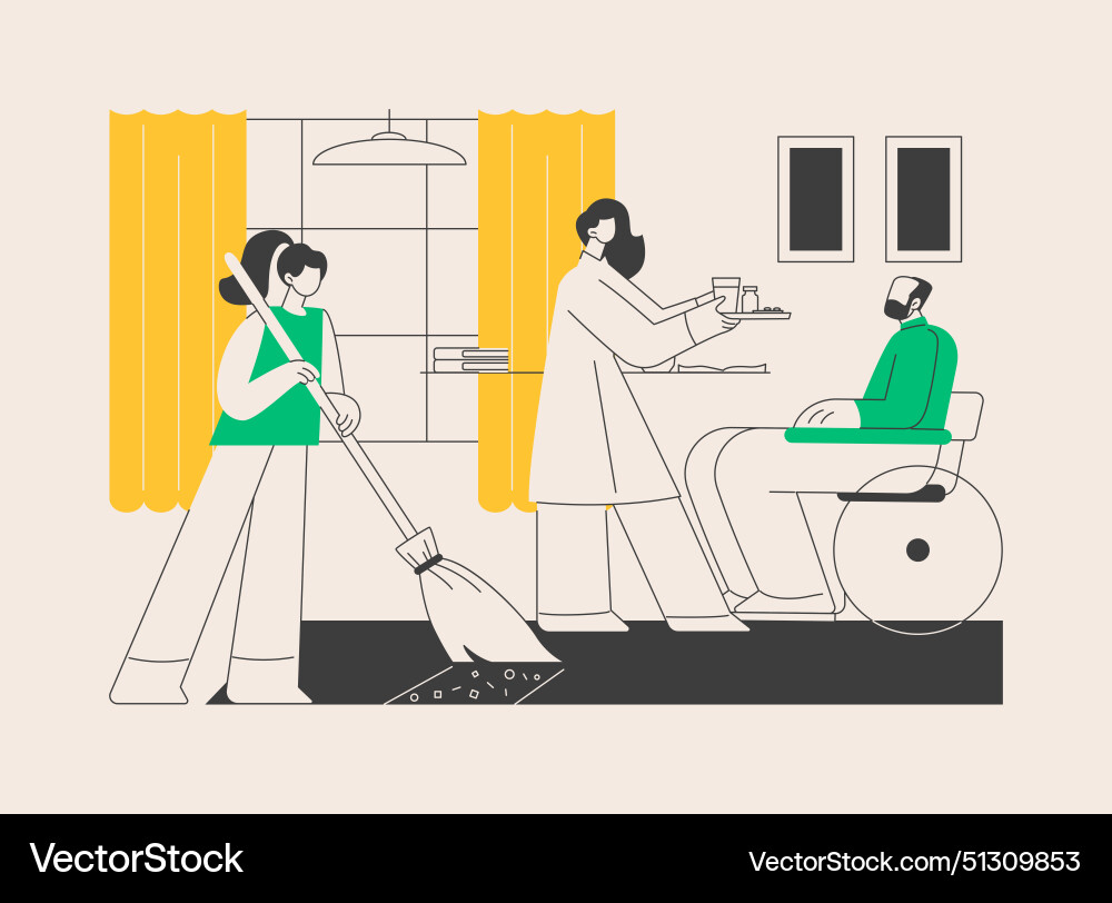 Home help abstract concept Royalty Free Vector Image