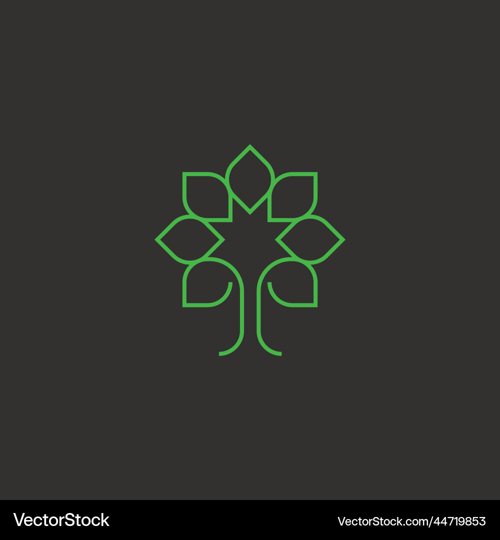 Nature tree logo design Royalty Free Vector Image