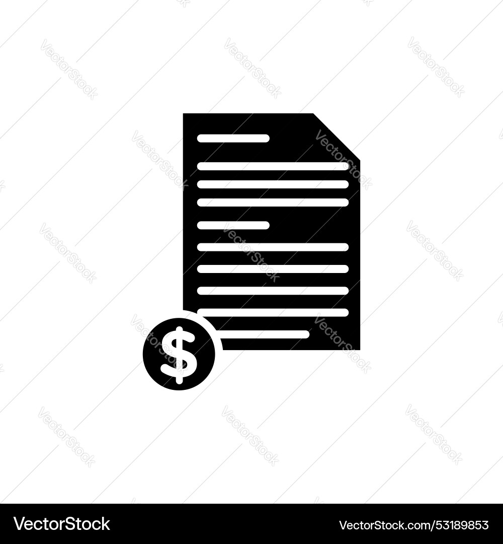Tax icon isolated on white background Royalty Free Vector