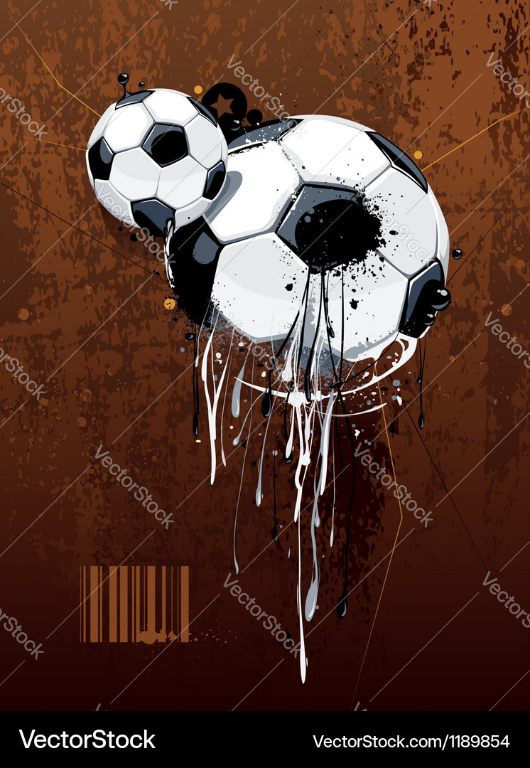 Dirty Football Splash Royalty Free Vector Image
