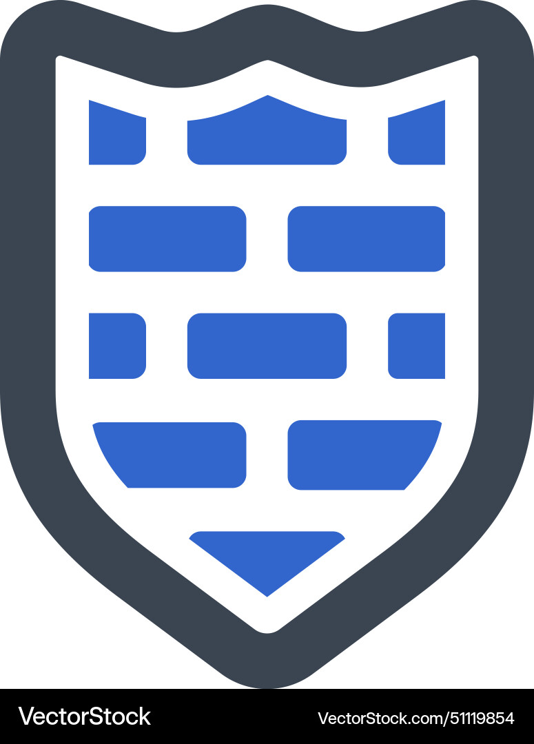 Firewall protection icon Royalty Free Vector Image