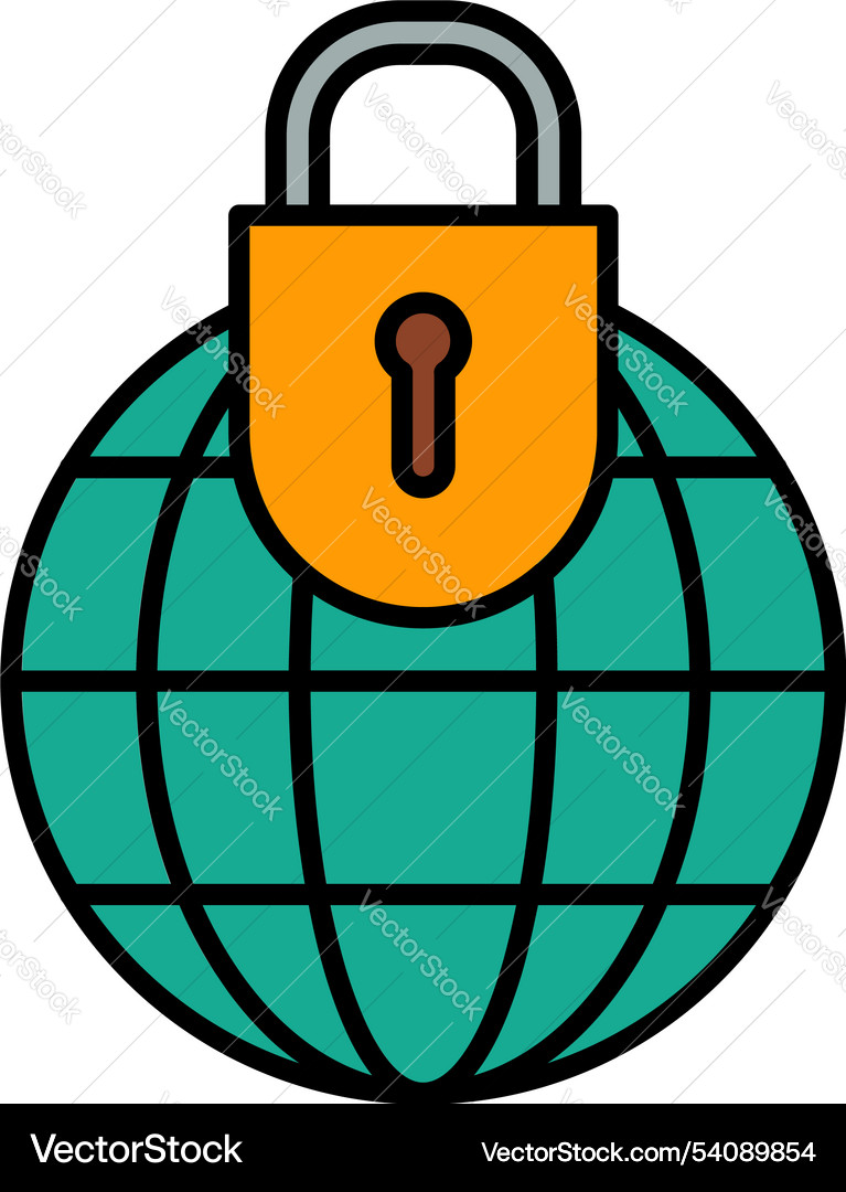 Global security Royalty Free Vector Image - VectorStock