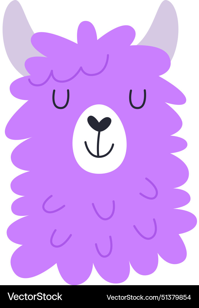 Lama head cartoon Royalty Free Vector Image - VectorStock