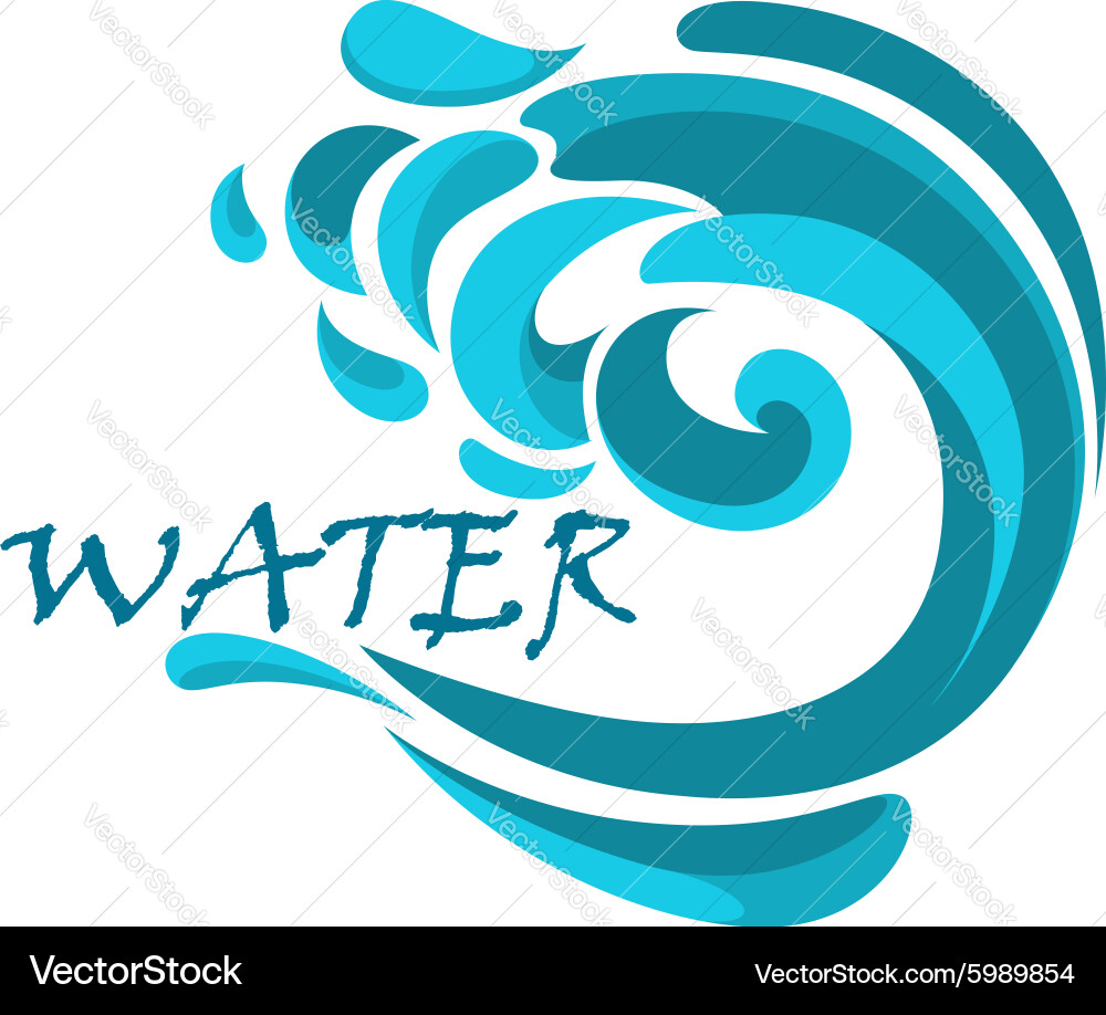 Ocean Wave with Water Swirls Royalty Free Vector Image