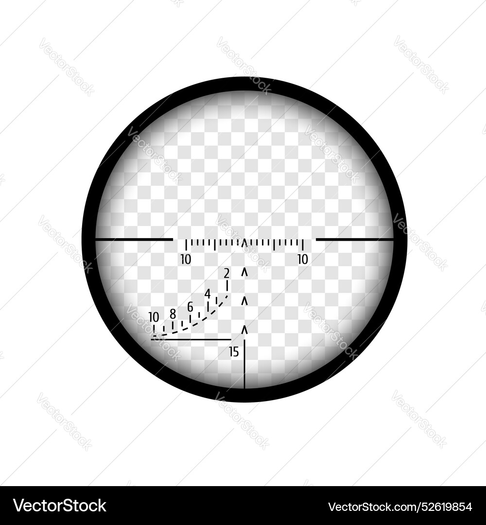 Sniper scope isolated Royalty Free Vector Image