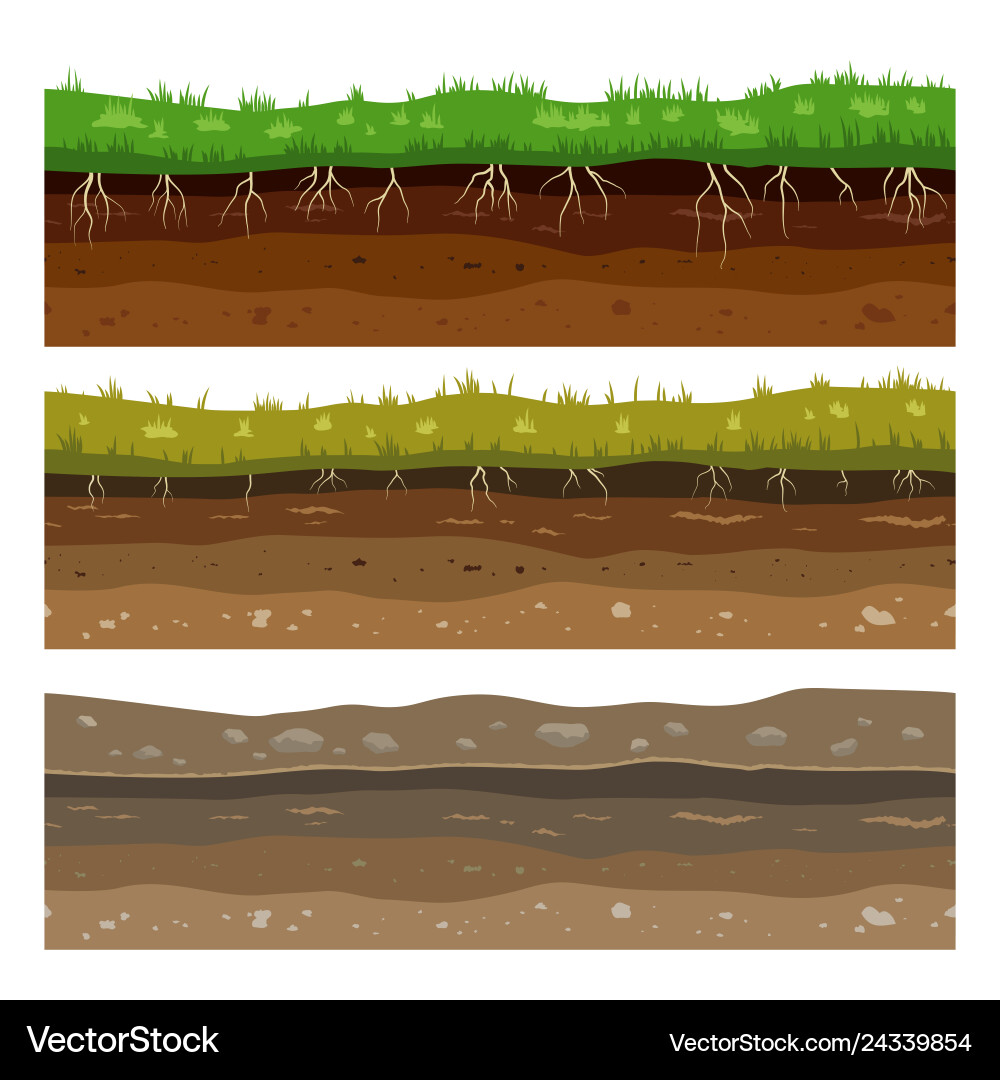 Soil ground layers seamless campo dirt Royalty Free Vector