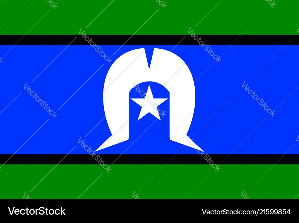 Torres strait islander flag Royalty Free Vector Image