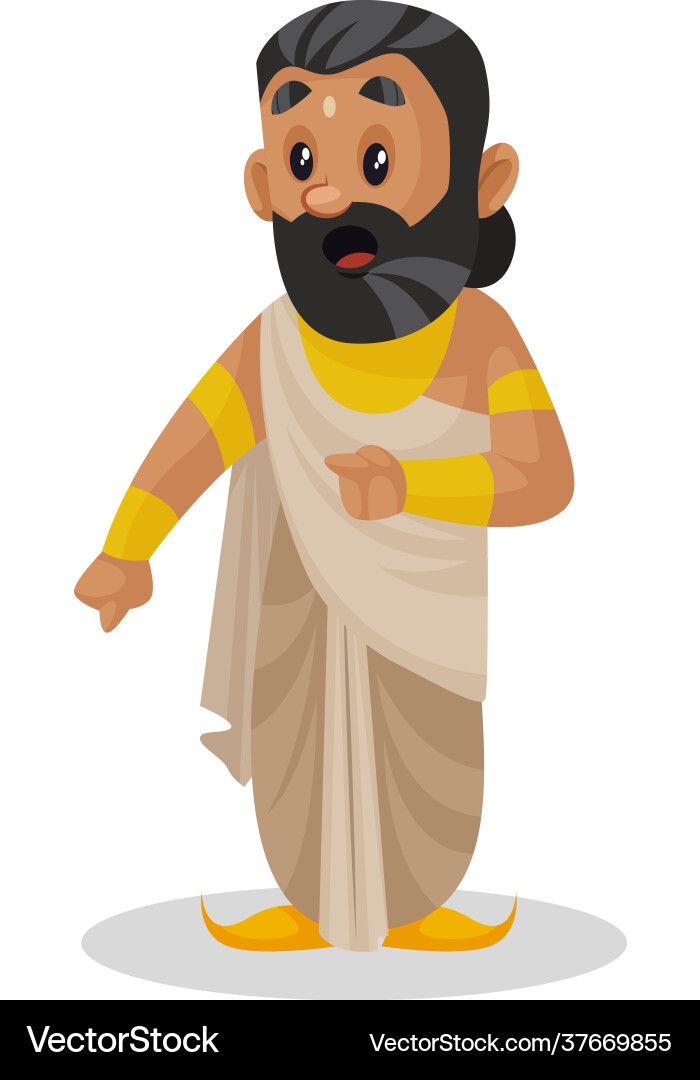 King janaka cartoon character Royalty Free Vector Image