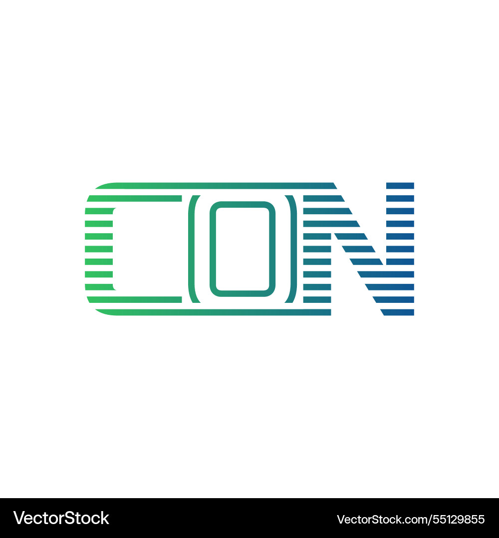 Modern con logo design letter minimalist Vector Image