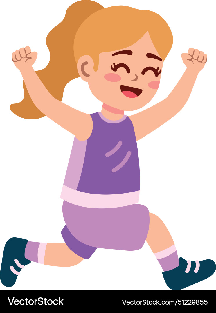 Runner girl cartoon Royalty Free Vector Image - VectorStock