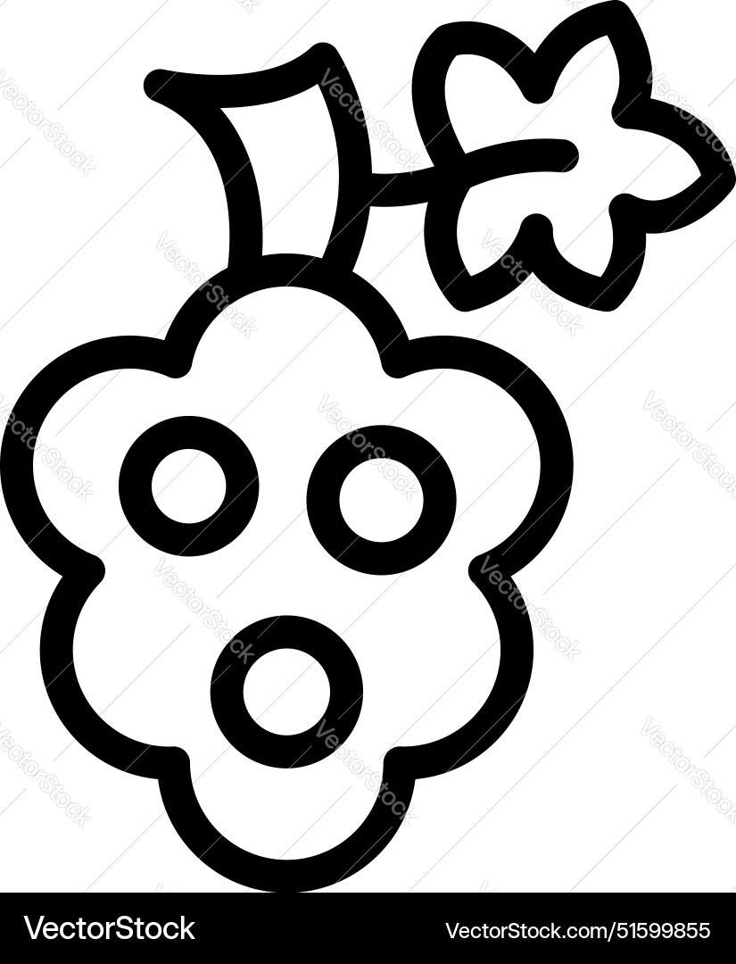 Simple line drawing of a bunch grapes Royalty Free Vector