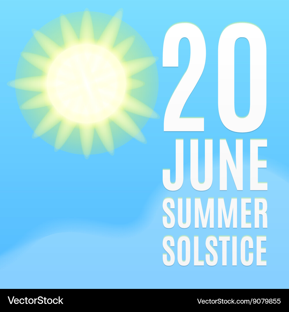 Summer solstice background Royalty Free Vector Image