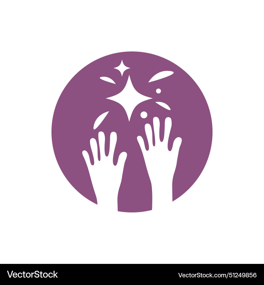Hand and star Royalty Free Vector Image - VectorStock