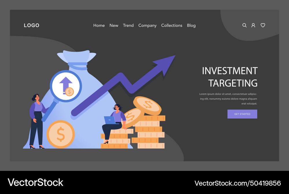 Investment focus concept highlighting strategic Vector Image