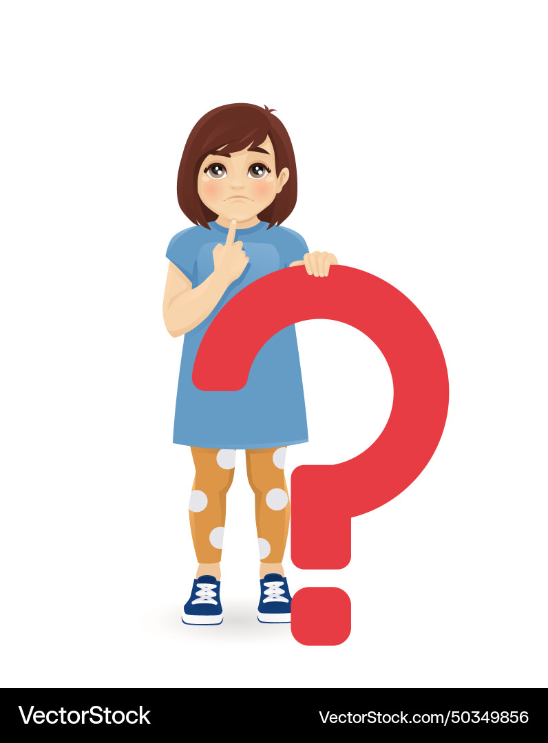 Kids with Question Marks Royalty Free Vector Image