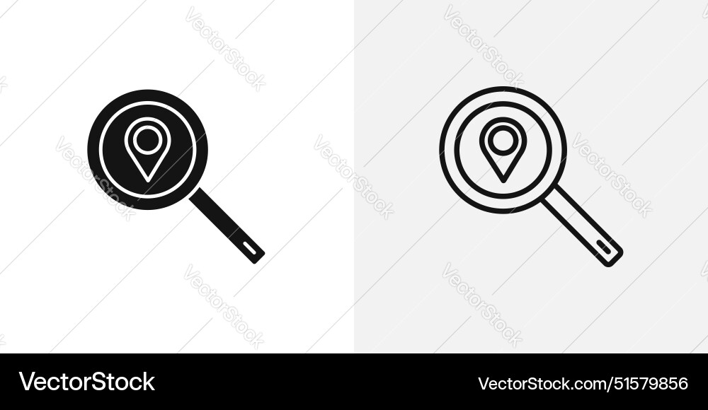 Search location icon set Royalty Free Vector Image
