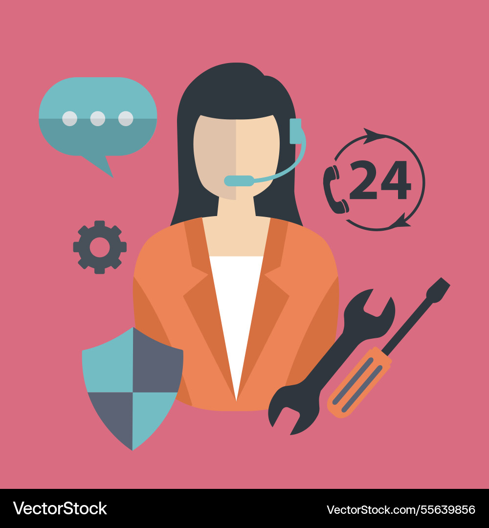 Service center Royalty Free Vector Image - VectorStock