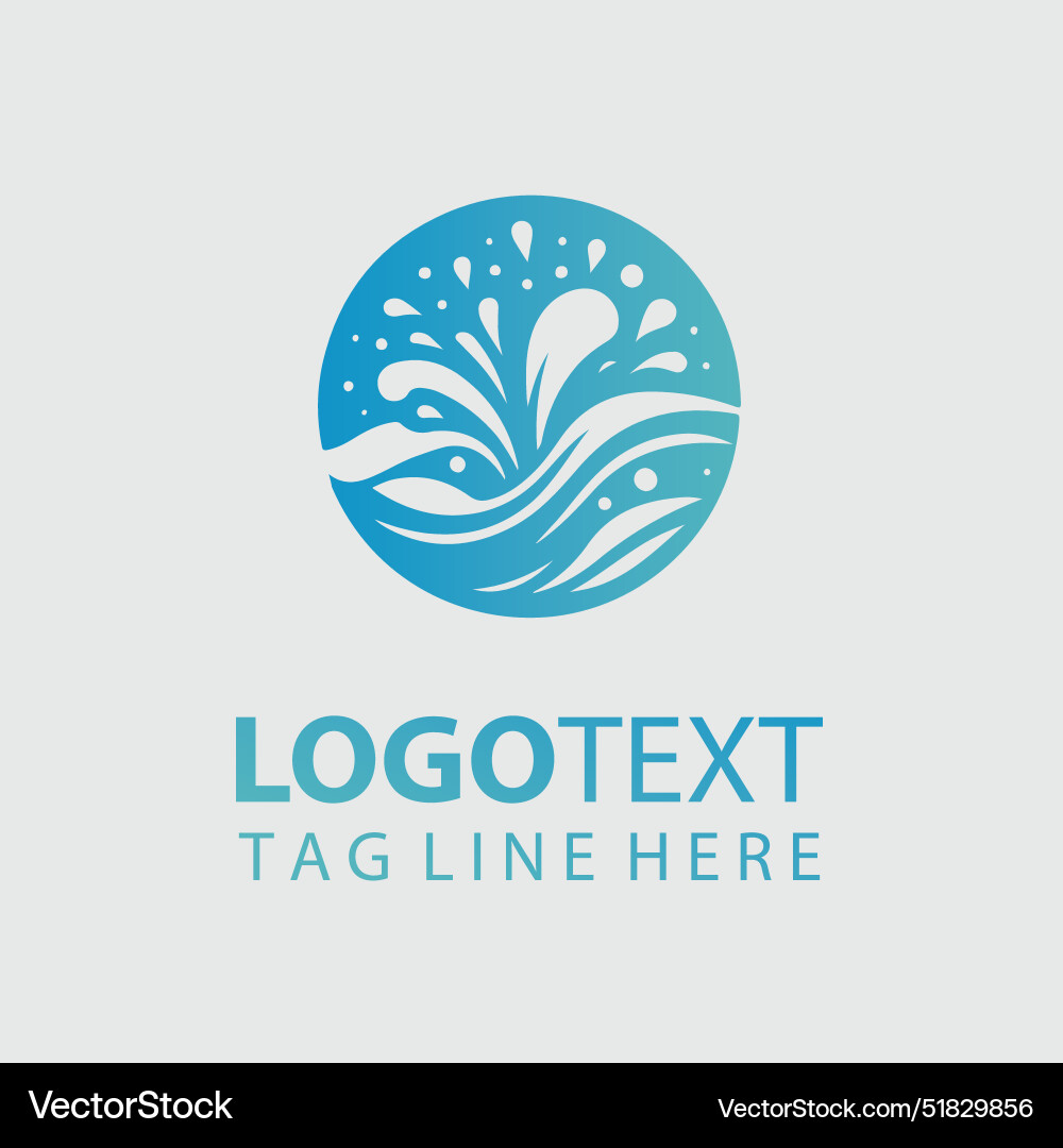 Water splash logo Royalty Free Vector Image - VectorStock